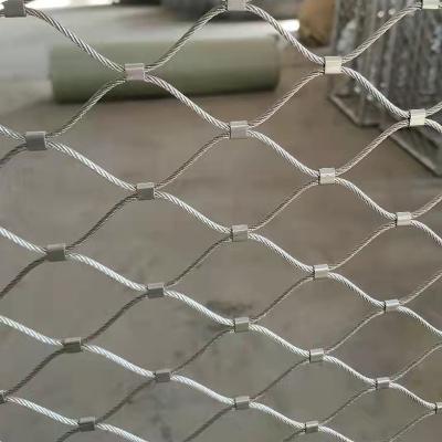 China Zoo Animals Cage Aviary Mesh Flexible Stainless Steel Wire Rope Mesh Net for sale