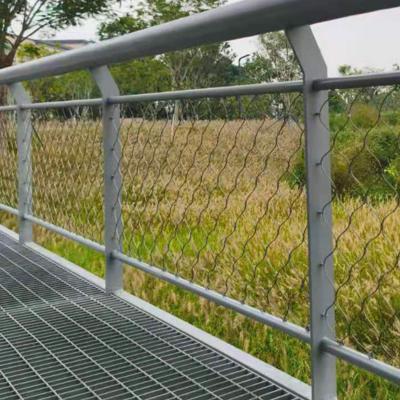 China SS316 Bridge Railing Safety Mesh Stainless Steel Wire Rope Cable Mesh for sale