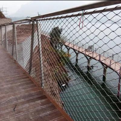 China Diamond 316 Stainless Steel X Tend Cable Mesh  Flexible Bridge Protective Rope Net for sale