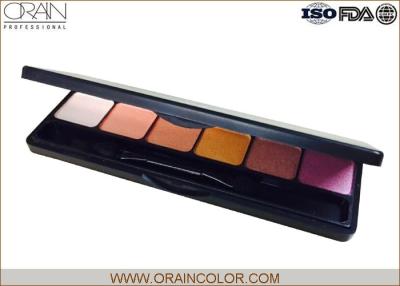 China Refillable Bright 6 Color Makeup Eyeshadow Palette For Stage Comestic for sale