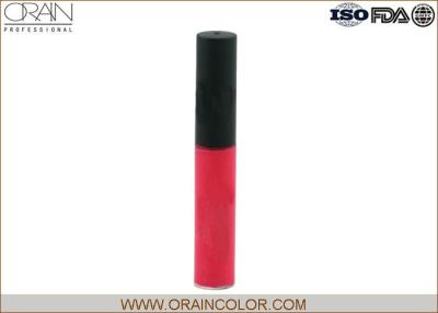 China Fresh Red Color Kiss Proof Lip Gloss Cosmetics , Colorful Bottle Long Lasting Lip Gloss for sale