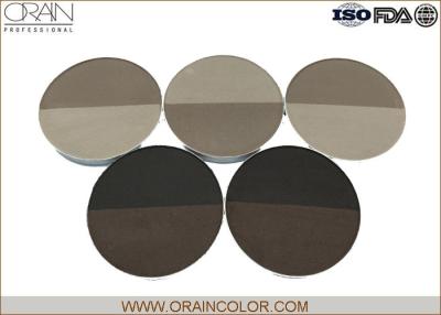 China Round Assorted Two Color Baked Makeup Eyebrow Powder For Black Hair for sale