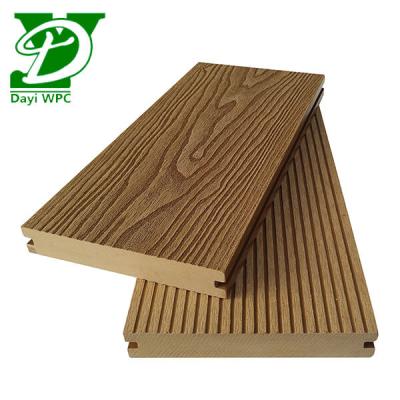 China 140x23mm waterdicht composietdek Embossed composietdek voor buitenruimtes Te koop
