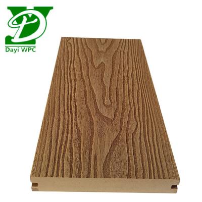 China 140x23mm Waterproof Composite Decking Embossed Composite Decking  For Outdoor Spaces for sale