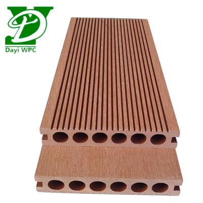 China Moisture Resistance Hollow Composite Decking Panel Install Easily for sale
