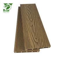China Waterproof WPC Composite Decking 140x23mm Eco Friendly Hollow Wood Plastic Flooring for sale