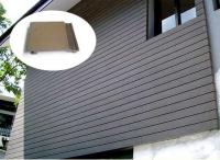 China Green WPC Wall Cladding Panel 156x21mm Section Size - Waterproof Composite Material with Custom Length Options for sale