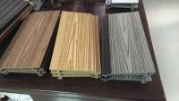 China 156x21mm Durable WPC Slatted Cladding for Outdoor Decoration Custom Length for sale