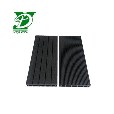 China Bevel WPC Composite Decking Black WPC Decking Corrosion Resistance for sale