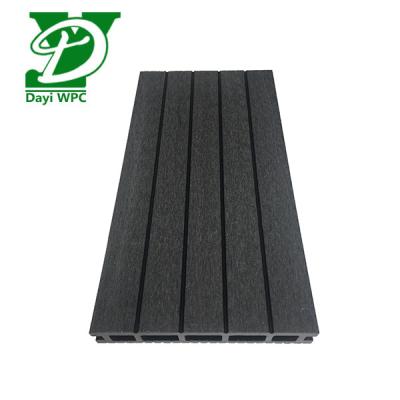 China Bevel WPC Composite Decking Black WPC Decking Corrosion Resistance for sale