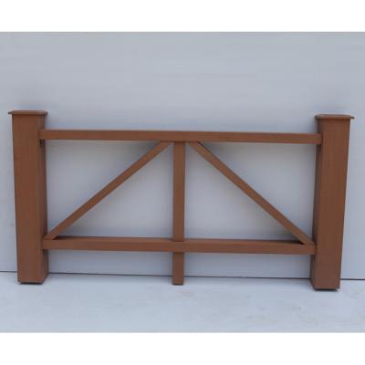 China Gepersonaliseerd decoratief WPC-poortpaneel Hout plastic composiet hek mottenbestendige Te koop