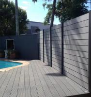 China Modern WPC Fence Panel 18mm Thickness Consistent Color Low Maintenance Outdoor Privacy Fence for sale