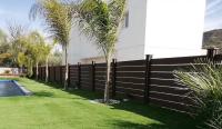 China Modern WPC Fence Panel 18mm Thickness Consistent Color Low Maintenance Outdoor Privacy Fence for sale