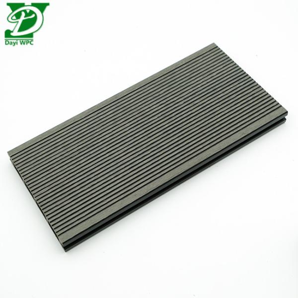3D Embossed WPC Hollow Decking Outdoor Flooring