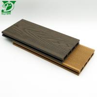 China DAYI TN-03E 3D Embossed WPC Decking - Hollow Design, 10 sqm Coverage per Box, Waterproof Outdoor Flooring for sale