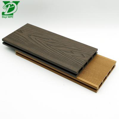 China 3D Embossed WPC Decking Flooring WPC Outdoor Flooring Customizable for sale