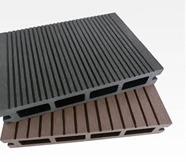 China Waterproof Wood Grain 140x23mm Solid Composite Decking Board Poolside Deck for sale