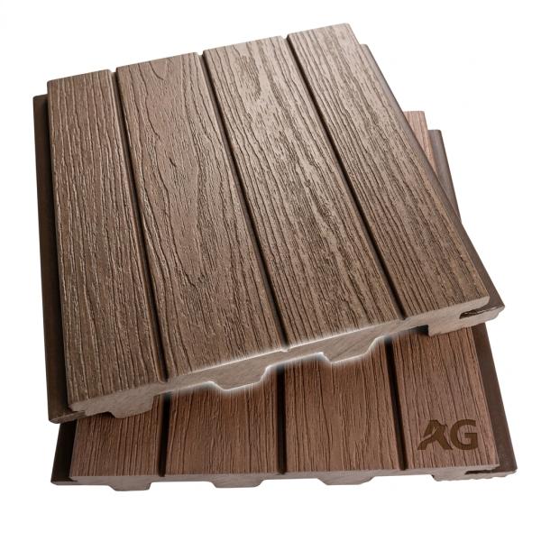Quality Waterproof Low Profile 150x22mm Solid Composite Decking Board Roof Terrace for sale