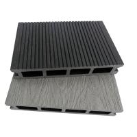 China Waterproof Deep Grain 150x25mm Solid Composite Decking Board Patio Path for sale