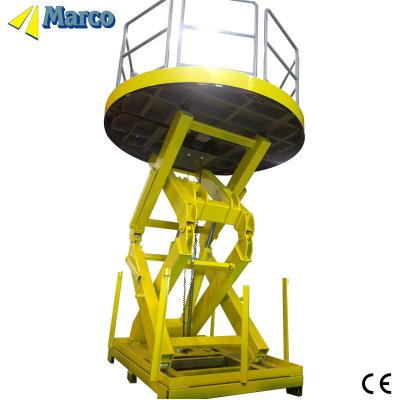 China Insulating CE Approved Marco High Scissor Lift Table with Guardrail for sale