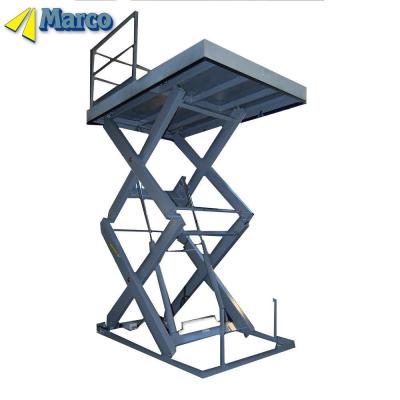 China 1200pieces/Year Marco Goods Lift Hydraulic Scissor Lift Platform Between Two Fixed Levels and Stationary Running Mode for sale