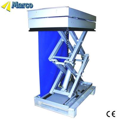 China Versatile Marco High Scissor Lift Table with Curtain for Weight Level Carrying Capacity and Easy Maneuvering for sale