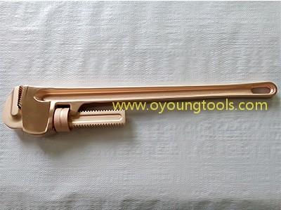 China Non-Sparking ATEX Tools Pipe Wrench By Copper Beryllium FM Certificate for sale