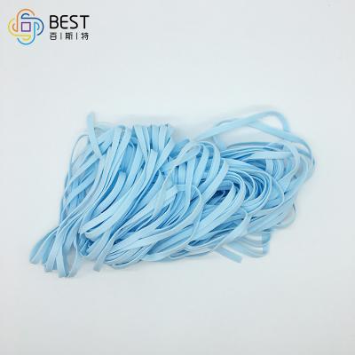 China 5MM 3.5MM 2 Mm 3mm de Zachte Elastische van het het Gezichtsmasker van de Koordrek Blauwe Grondstoffen Te koop