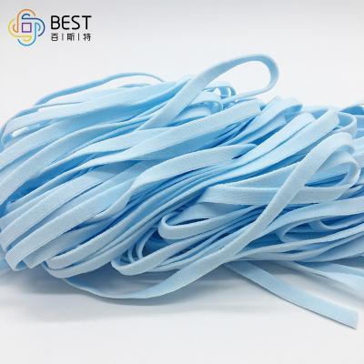 China 5MM 3.5MM 2 Mm 3mm de Zachte Elastische van het het Gezichtsmasker van de Koordrek Blauwe Grondstoffen Te koop