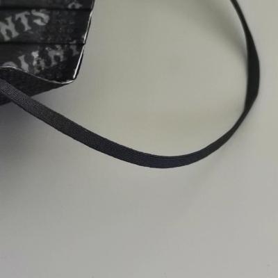 China Schwarze Earloop elastische Gesichtsmaske-Zusätze des Schnur-Band-3mm 3.5mm 4mm zu verkaufen