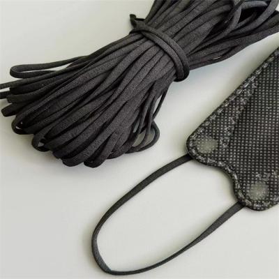 China A orelha elástico lisa dá laços na máscara protetora do Po Coreia KF94 do preto da faixa   2.5-7mm à venda