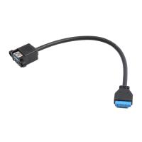 Quality USB 3.0 Dual Expansion Cable with IDC20pin PCI Baffle PVC Jacket Screw Holes for sale