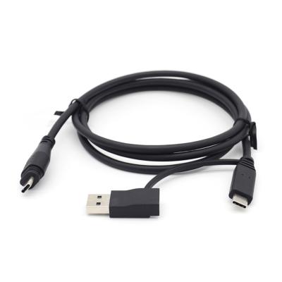 China High Quality 2-in-1 Fast Charging USB a to Micro Type C Data Cable Wholesale PVC Jacket with Braid Shielding for Scanner Use for sale