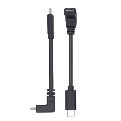China Type-C Male to Male Charging Cable 90 Degree up and Down Bend 3A Fast 60W PD20W Charging Cable for Battery or Mobile Phone for sale