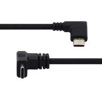 China 60W USB Type C Nylon Charging Cable 3A 90 Degree Right Angle for Computer Barcode Scanner Earphone Braid Shielding for sale