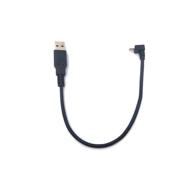 Quality Up Angled Micro USB Braid Cable for Camera & Computer with 3A Fast Charging for sale