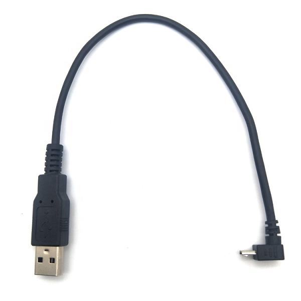 Quality Up Angled Micro USB Braid Cable for Camera & Computer with 3A Fast Charging for sale