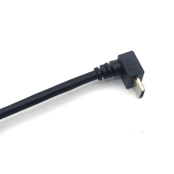 Quality Up Angled Micro USB Braid Cable for Camera & Computer with 3A Fast Charging for sale