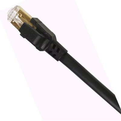 China RJ45 Ethernet Cat8 FTP Flat Cable Shielded Soft Flexible 40G 2000MHz Network Patch Cord 0.5m-30m Lengths Communication Cables for sale