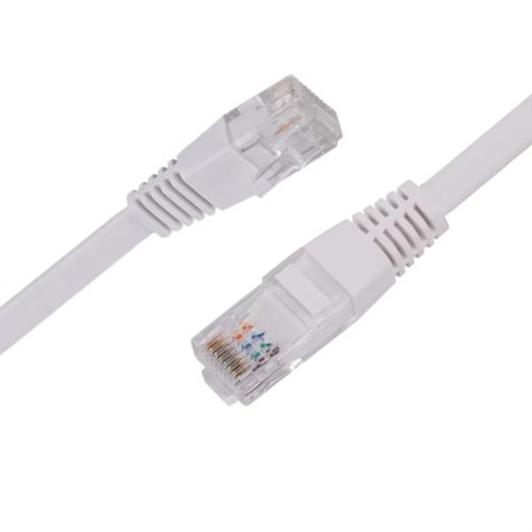 Quality STP 32AWG PVC Flat Patch Cord Cable 0.5M Bulk Price for Cat5e Cat6 Cat6A Cat7 Communication Cables for sale