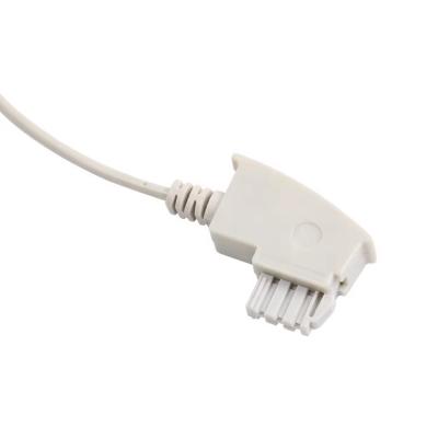 China OEM ODM German Style 6P2C to 8P2C Telephone to Network Junction Box RJ45 2C DSL Ethernet Cable Custom Communication Cables for sale