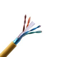 China SFTP Cat6 Network Cable 305m Per Roll with Bare Copper Conductor and AL Foil + CCA Braiding Shielding for sale