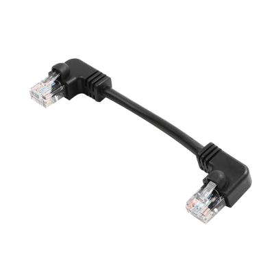China Factory UTP RJ45 Cat5/5e 90 Degree Right Angle Network LAN Ethernet Cable Communication Cables for sale