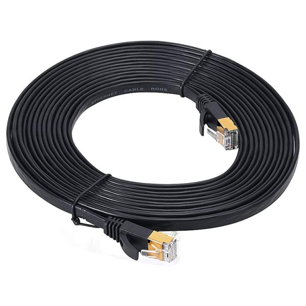 Quality CAT-7 Ultra Flat Ethernet RJ45 Patch Cable Gold Plated for Modem Router LAN Network Various Lengths 1m 1.8m 3m 5m 10m 15m for sale