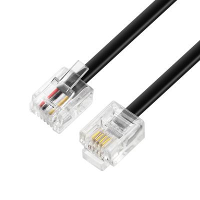 China RJ10 4P4C to RJ10 4P4C Telephone Cable Communication Cables Product for sale