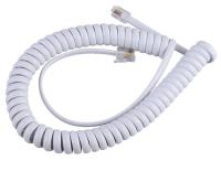 Quality RJ11 4P4C to 4P4C CAT 4 Solid Copper Conductor Coil Cord Telephone Cable for sale