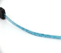 China Custom SATA 3.0 HDD Power Adapter Flat Cable TPE Jacket Blue Braid Shielding Flexible Computer Fast Data Transmission RoHS for sale