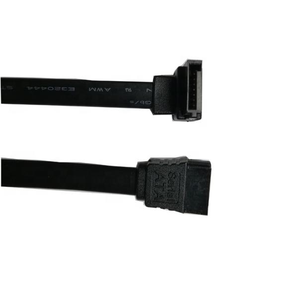 Quality HJX for 3.0 6.0 Gbps 7-Pin Female Right Angle PVC Data Cable for 2.5'' SSD/3.5'' HDD Black 170mm Length in Stock for sale