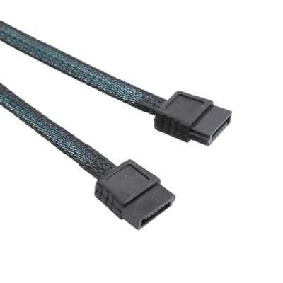 China 7Pin to 7Pin SATA3.0 6Gbps Nylon Braided Straight Type HDD SDD Data Cable for sale