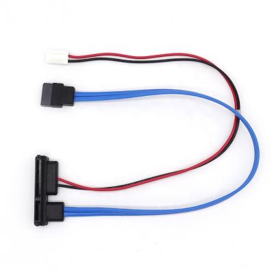 China SATA 15+7 Pin Right Angle Type/Data to PH3.0 2Pin 600 MB/sec IDE Power SATA Power Data Cable for sale